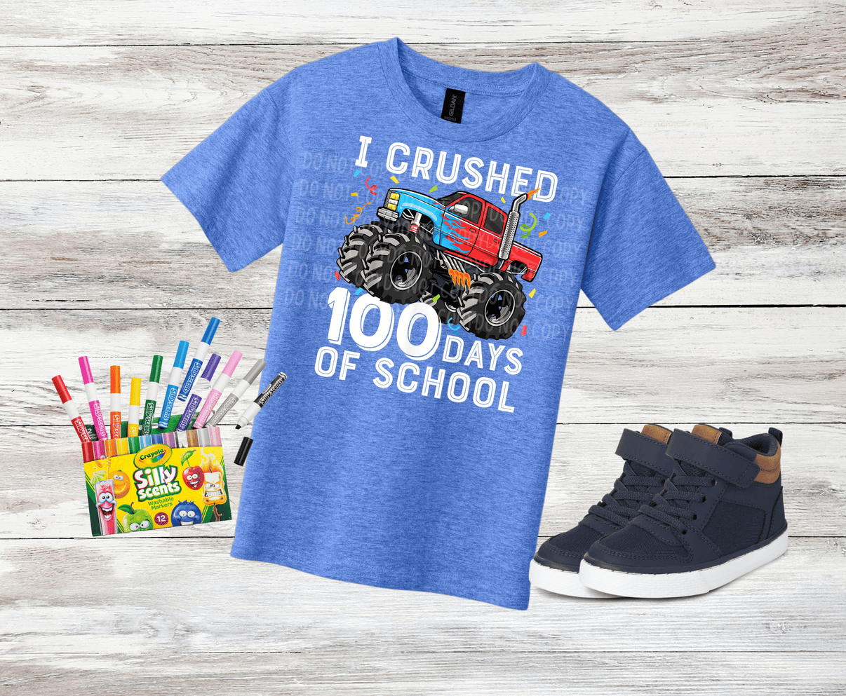Monster Truck 100 Days Of School | DTF – Griffin Expressions