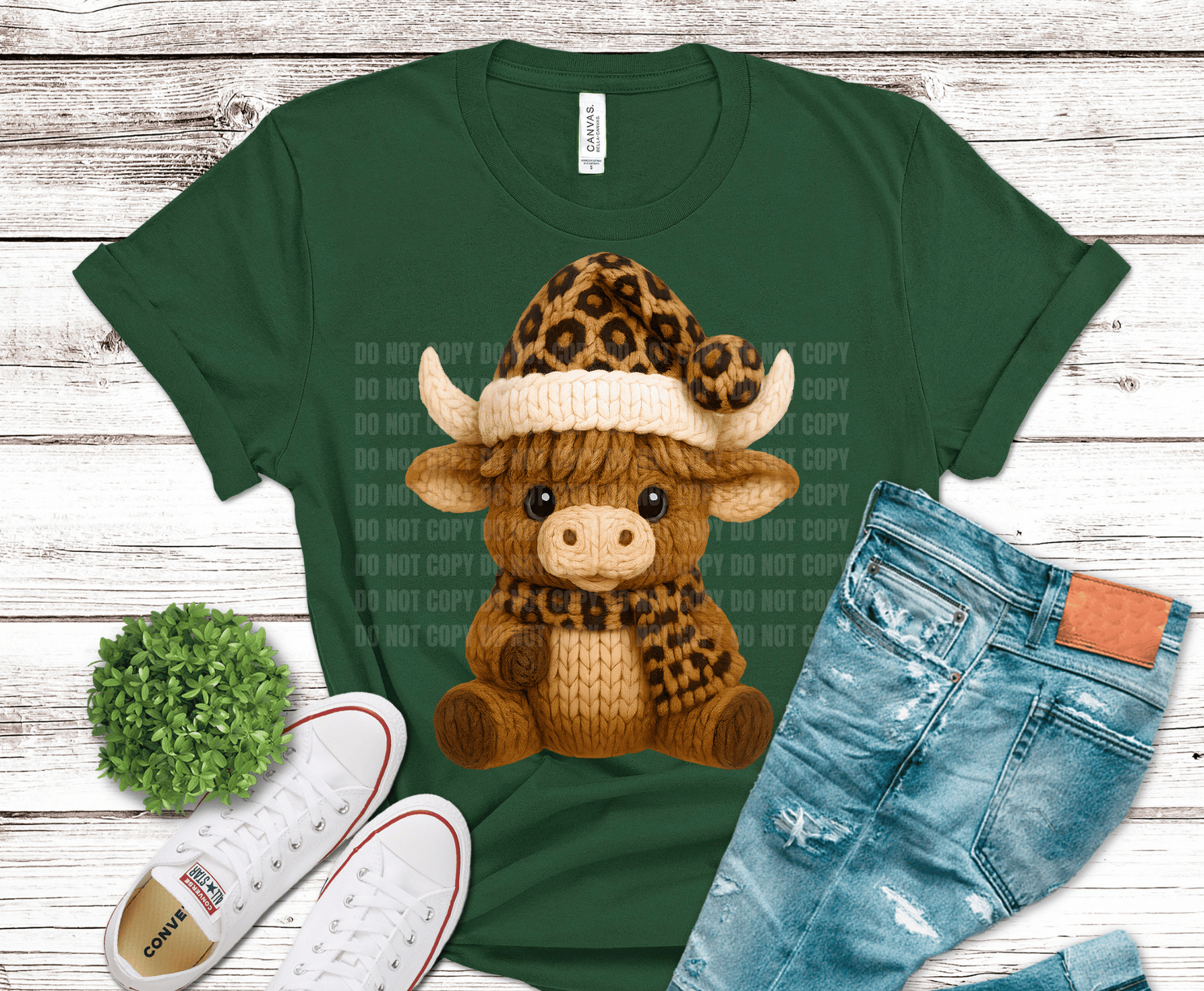 Cheetah Yarn Cow | DTF Heat Transfer – Griffin Expressions