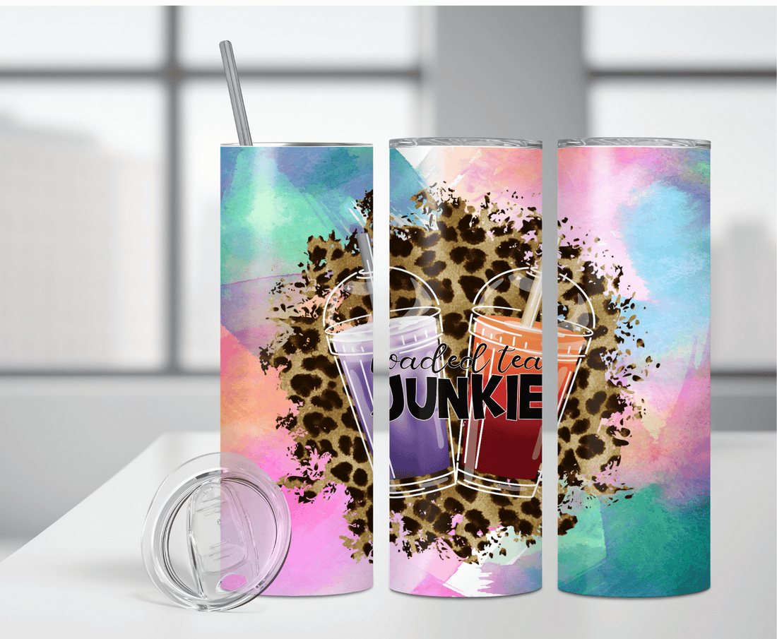 Loaded Tea Junkie | Sublimation Tumbler Transfer – Griffin Expressions