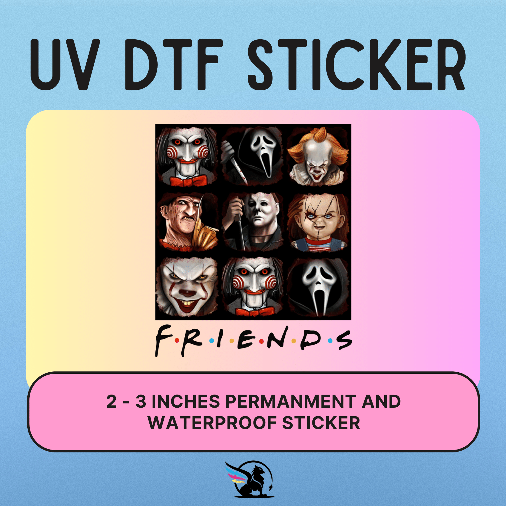 Horror Friends | UV DTF STICKER – Griffin Expressions