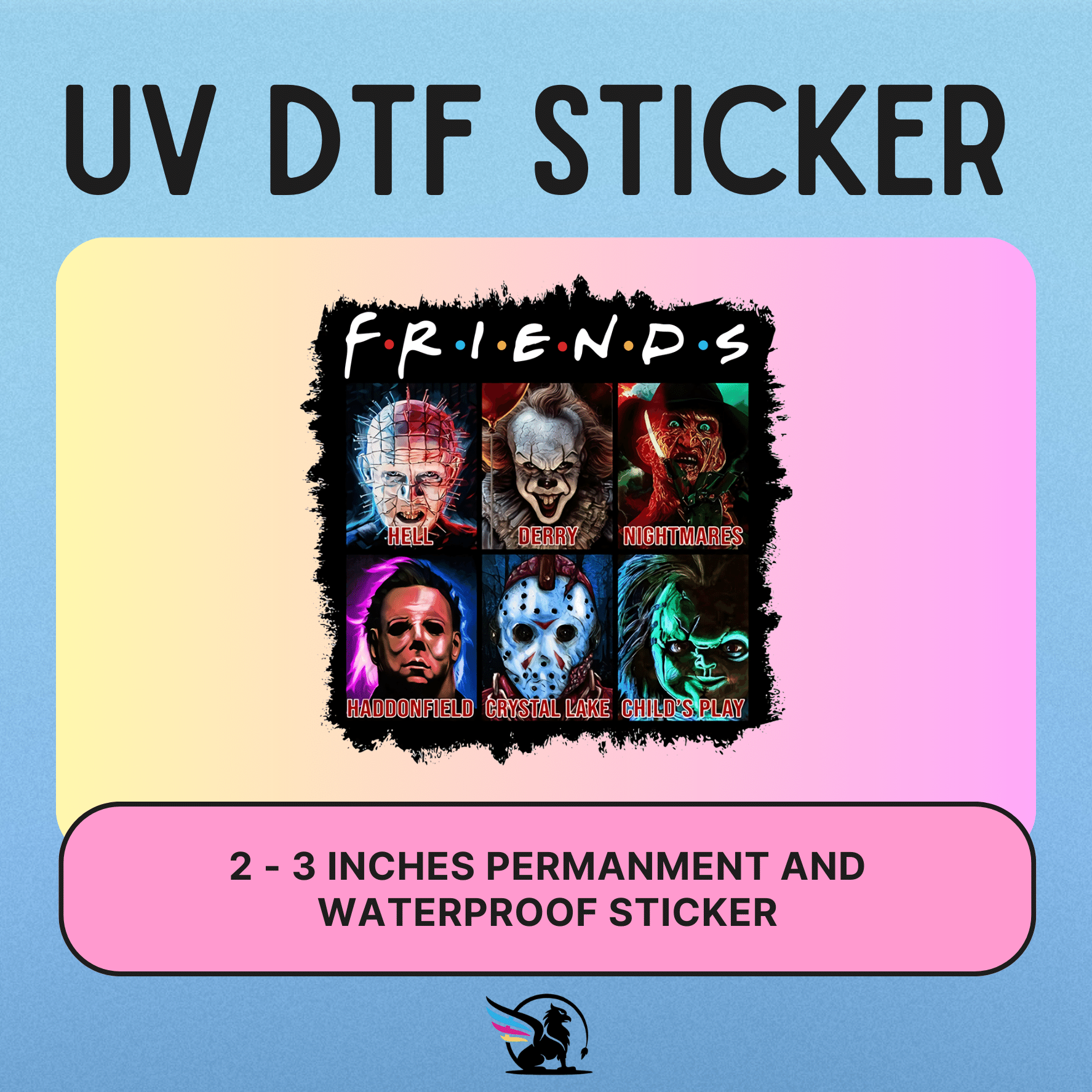 Classic Horror Friends | UV DTF STICKER – Griffin Expressions