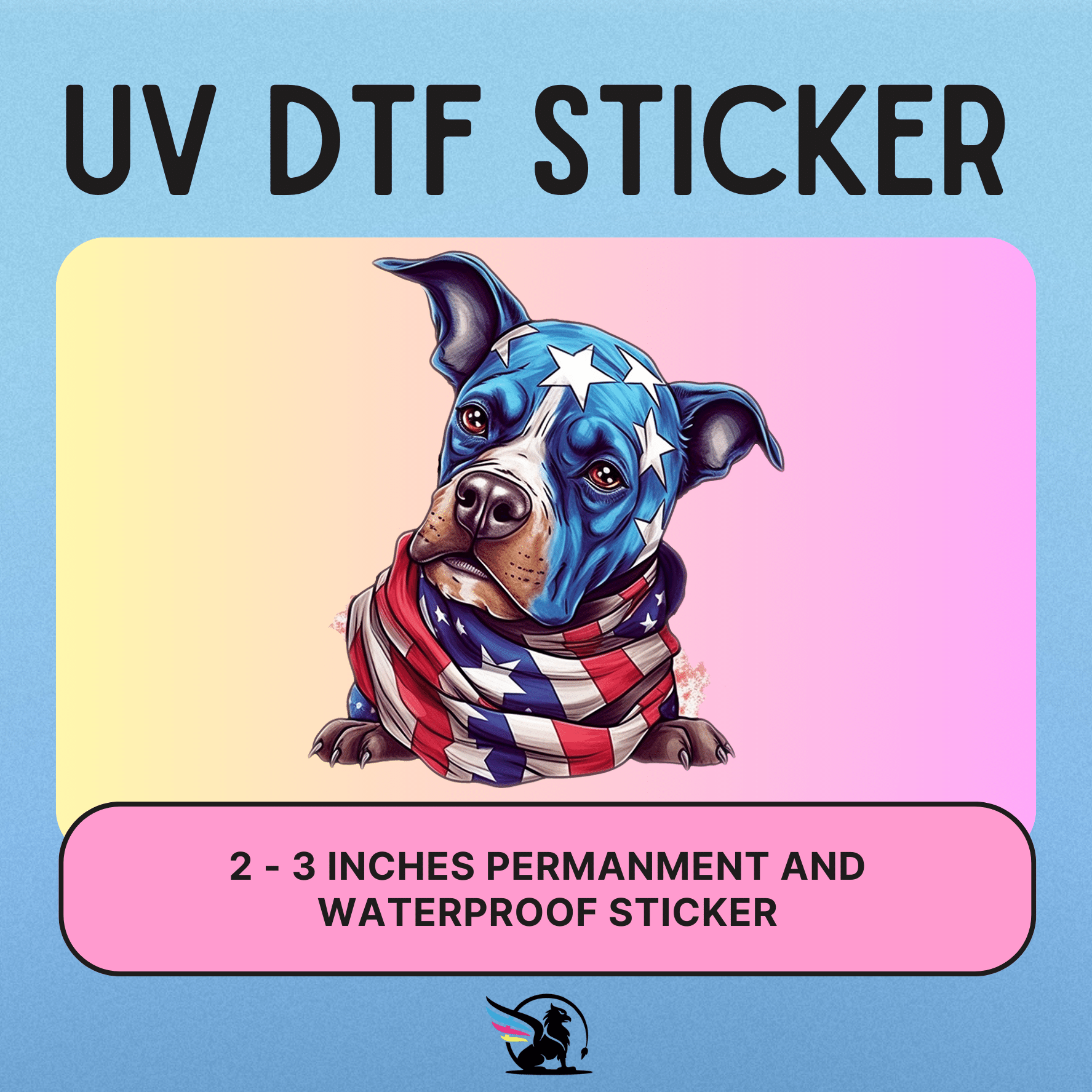 American Dog | UV DTF STICKER – Griffin Expressions