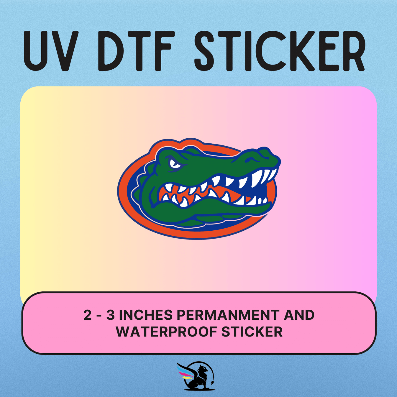 Gator Head | UV DTF STICKER – Griffin Expressions